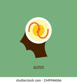 Autism Icon Concept Arrow Line Drawing Stock Vector (Royalty Free ...