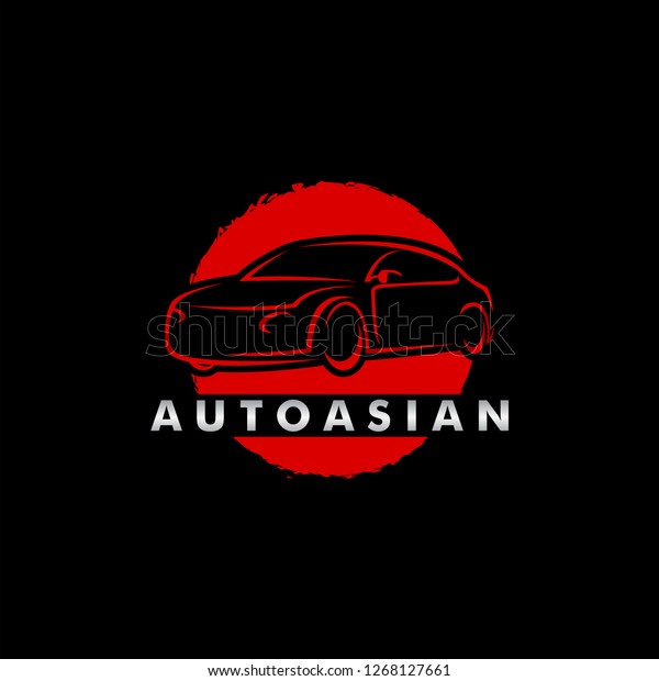 Auto Asian Car Logo Stock Vector (Royalty Free) 1268127661