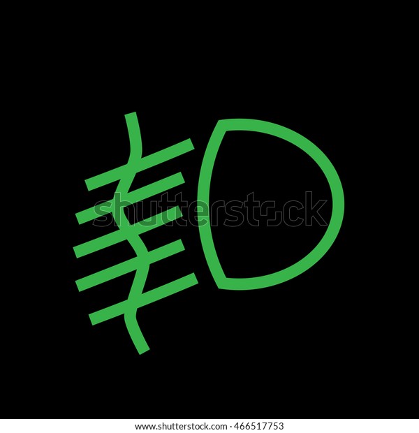 Auto Car Light Symbol Isolated On Stock Vector (Royalty Free) 466517753 ...