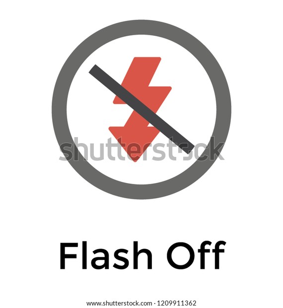 Auto Flash Off Depicting Shoot Mode Stock Vector (Royalty Free ...