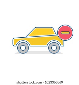 Auto Icon Car Stop Traffic Sign Stock Vector (Royalty Free) 1023365869 ...