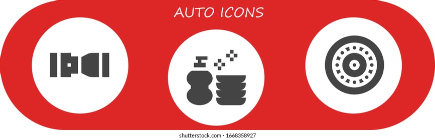 Auto Icon Set 3 Filled Auto Stock Vector (Royalty Free) 1668358927