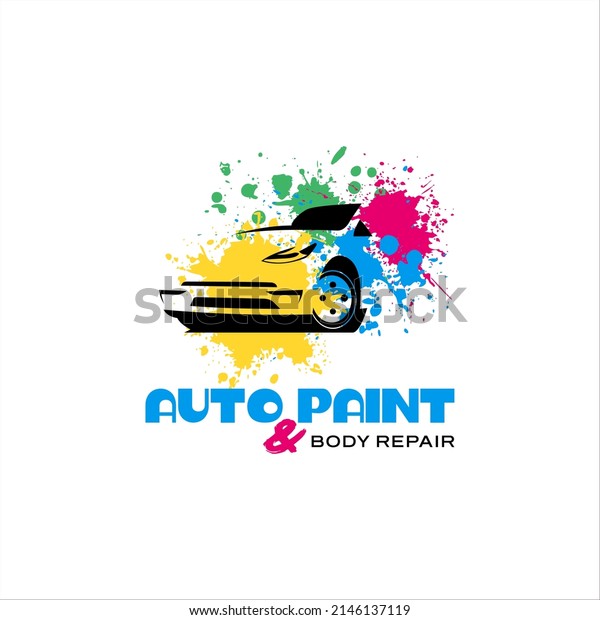 Auto Paint Logo Design Colorful Splash Stock Vector (Royalty Free ...