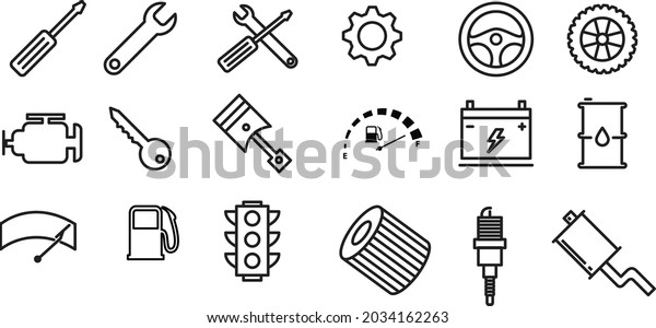 Auto Parts Icon Vector Logo Template Stock Vector (Royalty Free ...