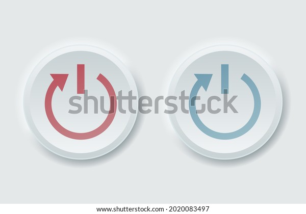 Auto Power On Off Switch Automatic Stock Vector (Royalty Free ...