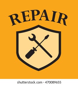 Auto Repair Shop Symbol Vector Illustration 库存矢量图（免版税）470089655 ...