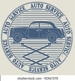 Auto Service Stamp Stock Vector (Royalty Free) 92967370 | Shutterstock