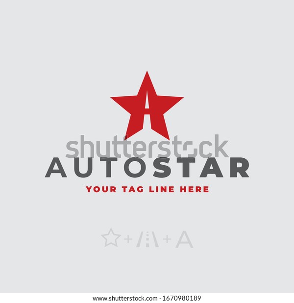 Auto Star Logo Abstract Minimalism Light Stock Vector (Royalty Free ...