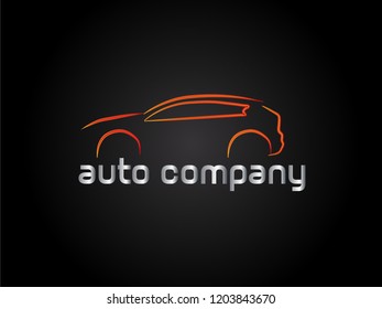Auto Company Yellow Logo Vector Design Stock Vector (Royalty Free ...