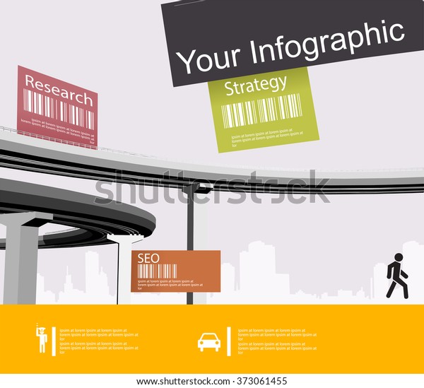 Autobahn Infographic: vector de stock (libre de regalías) 373061455 ...