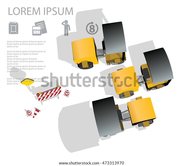 Autobahn Under Construction Top View Stock Vector (Royalty Free ...