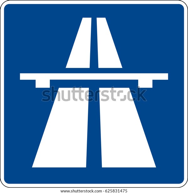Autobahn Vector Road Sign Germany Stock Vector (Royalty Free) 625831475