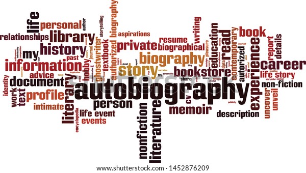 Autobiography Word Cloud Concept Collage Made Stock Vector (Royalty ...