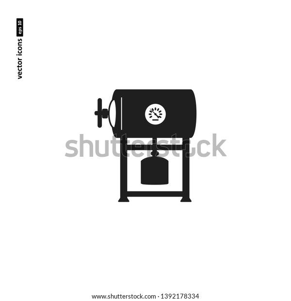 Autoclave Vector Icon On White Background Stock Vector (Royalty Free ...