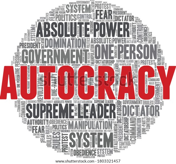Autocracy Vector Illustration Word Cloud Isolated Stock Vector (Royalty ...