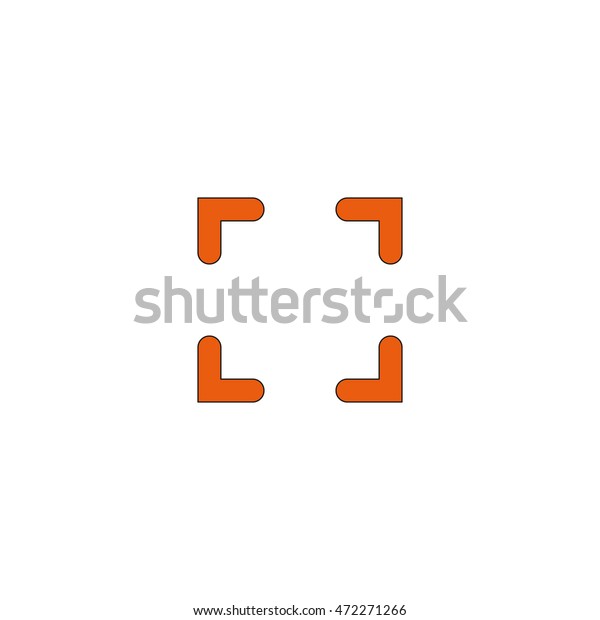 Autofocus Zone Sign Icon Stock Vector (Royalty Free) 472271266 ...