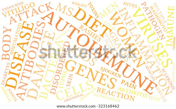 Autoimmune Word Cloud On White Background Stock Vector (Royalty Free ...