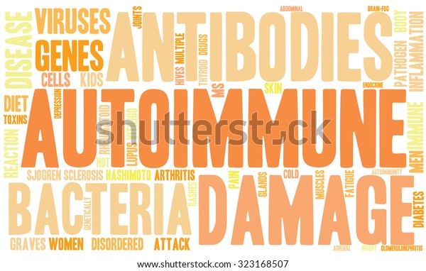 Autoimmune Word Cloud On White Background Stock Vector (Royalty Free ...