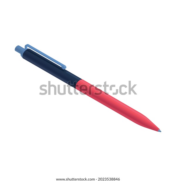 Automatic Ball Pen Isometric Vector Illustration Stock Vector (Royalty ...