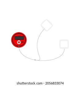 Automatic External Defibrillator Aed Illustration Stock Vector (Royalty ...