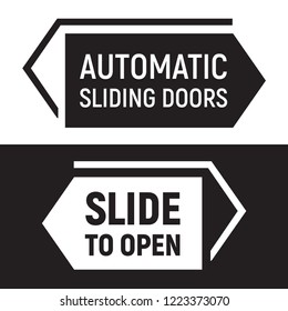 Automatic Sliding Doors Sign Vector Illustration: vector de stock ...