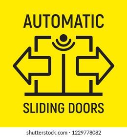 Automatic Sliding Doors Symbol Vector Illustration Stock Vector ...