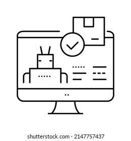 Automatical Order Acceptance Line Icon Vector Stock Vector (Royalty ...