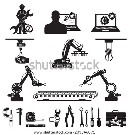 Automation Production Line Industrial Engineering Management Stock ...