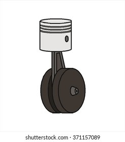 Automobile Piston Isolated Cartoon Vector Stock Vector (Royalty Free ...