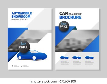 Car Dealership Showroom Leaflet Flyer Template Stock Vector (Royalty ...