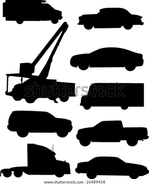 Automobile Silhouettes Stock Vector (Royalty Free) 26489458 | Shutterstock