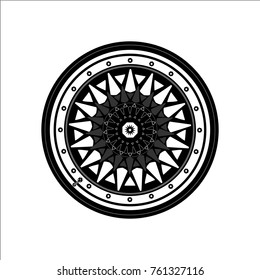 Automobile Spoke Wheel Performances Vector Illustration Stock Vector ...