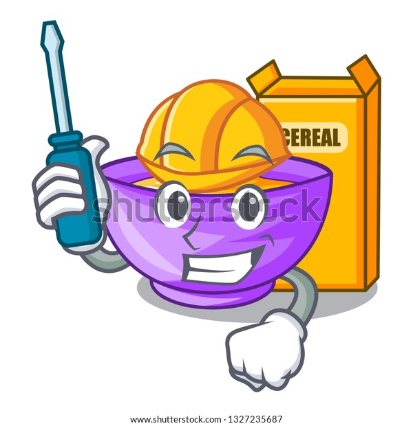 Automotive Cereal Box Isolated Cartoons Stock Vector Royalty Free