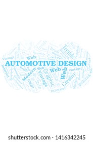 Automotive Design Word Cloud Wordcloud Made Stock Vector (Royalty Free ...