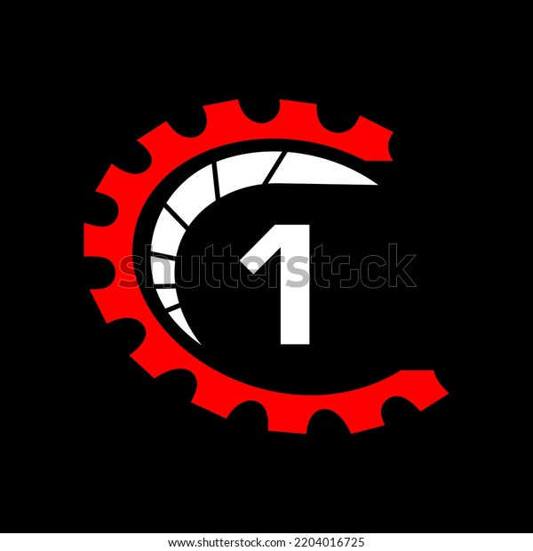Automotive Logo On Letter 1 Concept Stock Vector (Royalty Free ...