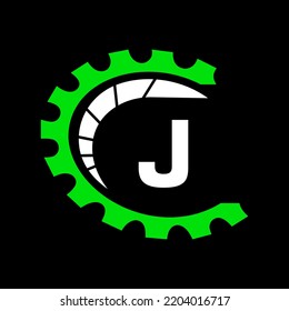 Automotive Logo On Letter J Concept Stock Vector (Royalty Free ...