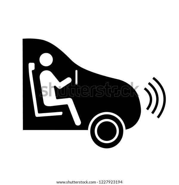 Autonomous Car Partial Automation Glyph Icon Stock Vector (Royalty Free ...