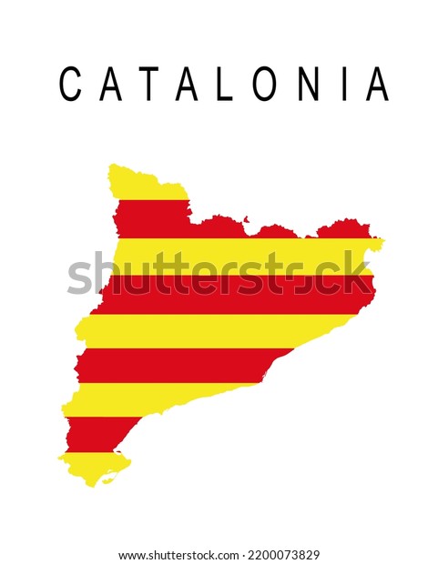 Autonomous Community Catalonia Map Flag Vector Stock Vector (Royalty ...