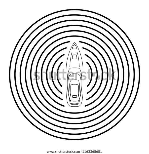 Autonomous Ship Radar Top View Self Stock Vector (Royalty Free ...