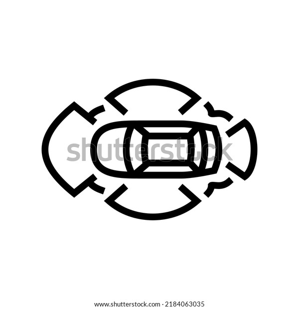 Autonomus Vehicle Line Icon Vector Autonomus Stock Vector (Royalty Free ...