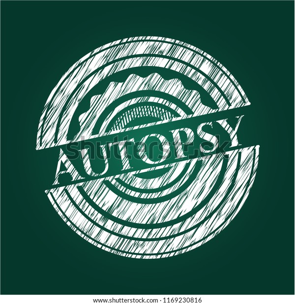 Autopsy Written Chalkboard Texture Stock Vector (Royalty Free) 1169230816