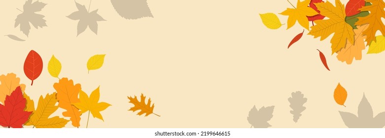 Autumn Background Flat Design Stock Vector (Royalty Free) 2199646615 ...