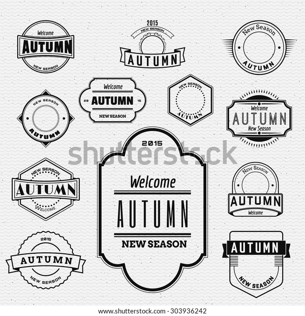 Autumn badges logos and labels can be used to design packages of goods ...