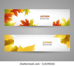Autumn Banners Stock Vector (Royalty Free) 113190310 | Shutterstock