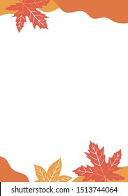 Autumn Leaves Fall Square Border Vector Stock Vector (Royalty Free ...