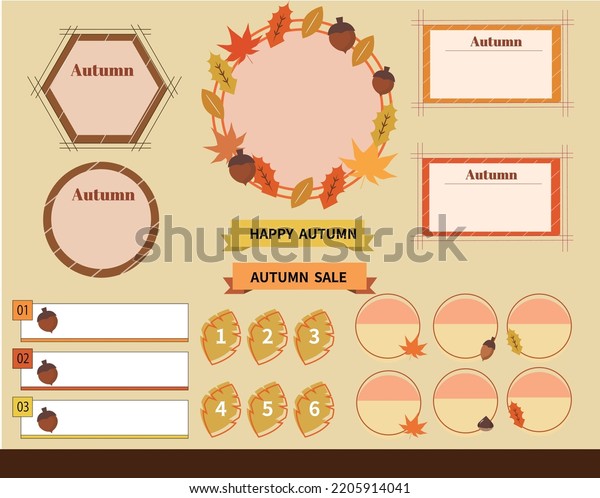 Autumn Caption Fall Caption Design Title Stock Vector (Royalty Free ...