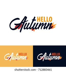 Autumn Fall Logo Emblem Vector Illustration Stock Vector (Royalty Free ...
