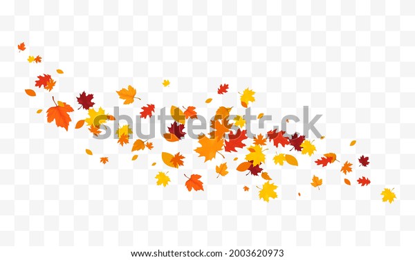 Autumn Falling Leaves Isolated On White Stock Vector (Royalty Free ...