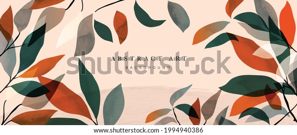 Autumn Leaves Background Vector Earth Tone Stock Vector (Royalty Free ...