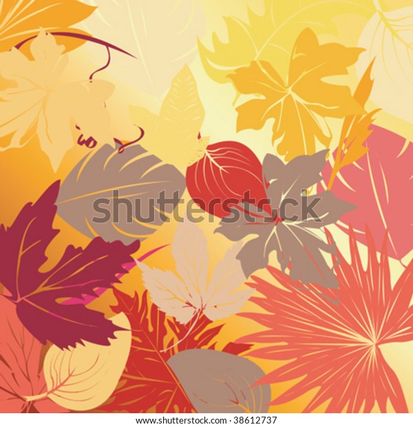 Autumn Leaves Vector Art Illustration Stock Vector (Royalty Free ...